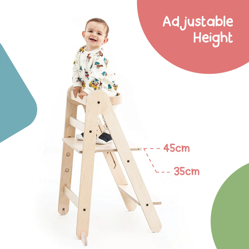 Adjustable & Foldable Learning Tower Neutral